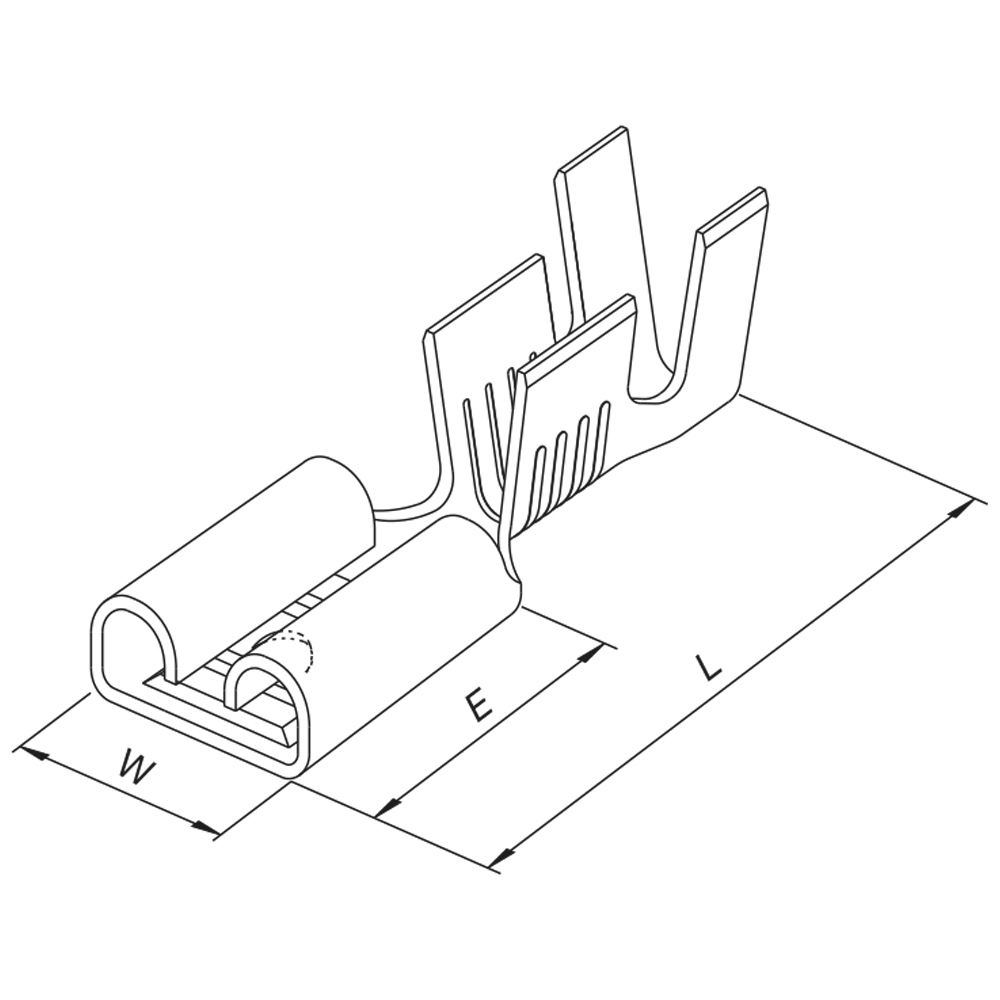 MESA Terminal Soket, Konnektör | TD 2112-STANDART DİŞİ FİŞ BÜYÜK AYAK 6.3