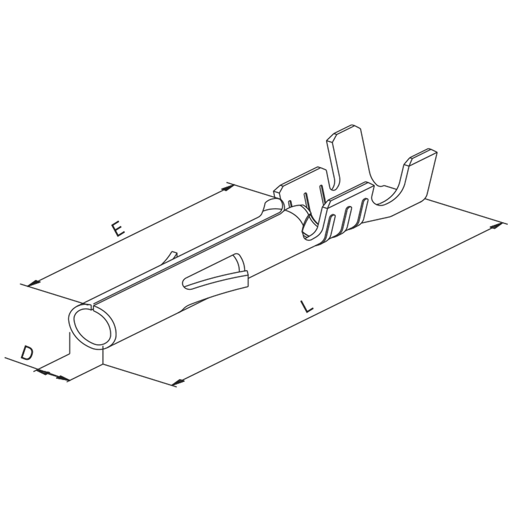 MESA Terminal Soket, Konnektör | TYD 2614-YUVARLAK DİŞİ KLİPS